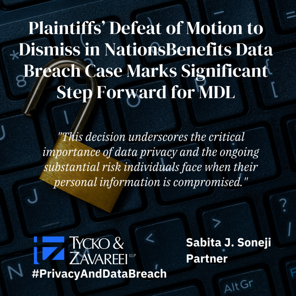 Plaintiffs’ Defeat of Motion to Dismiss in NationsBenefits Data Breach Case Marks Significant ...
